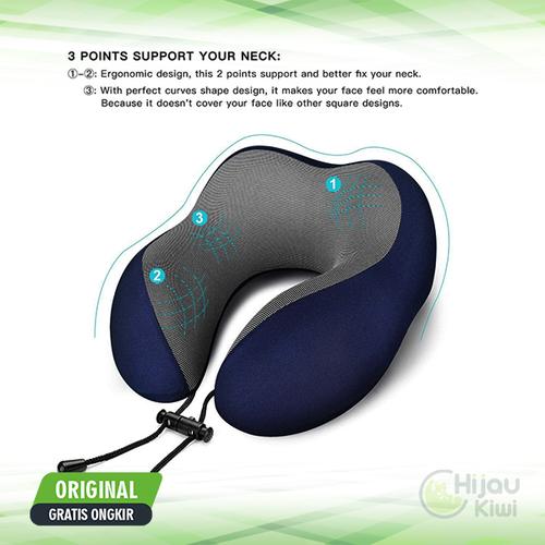Jual Bantal Leher Bentuk U Pesawat Busa Memory Foam Travel Neck Pillow ...