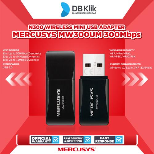 Jual USB Wireless Adapter Mercusys MW300UM N300 Mini 300Mbps - Jakarta ...