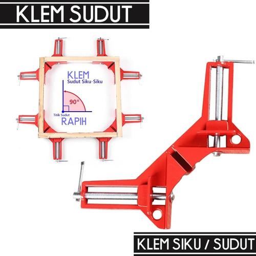 Jual Klem Penyiku Kayu Siku Sudut 90 derajat Catok Clamp Kayu dan Kaca ...