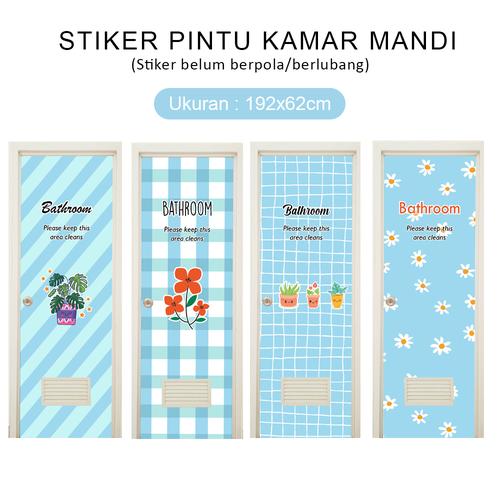 Promo Sticker Pintu Kamar Mandi Tema Baby Blue - SKM60, Toilet - Kab ...