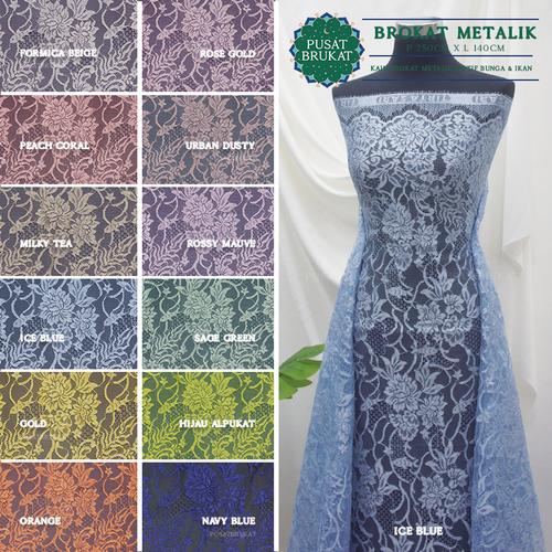 Jual KAIN BROKAT PANEL SEMI PRANCIS ITALY FULL METALIK LAMINATE 2.5M X ...