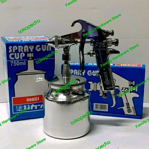 Jual MEIJI spray gun f75 tabung bawah painting gun spit cat f-75 750ml ...