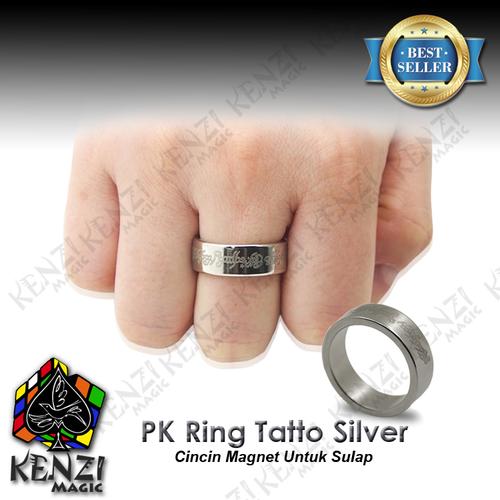 Promo PK Ring Tatto Silver Cincin PK Ring Alat Sulap Cincin Magnet - M ...