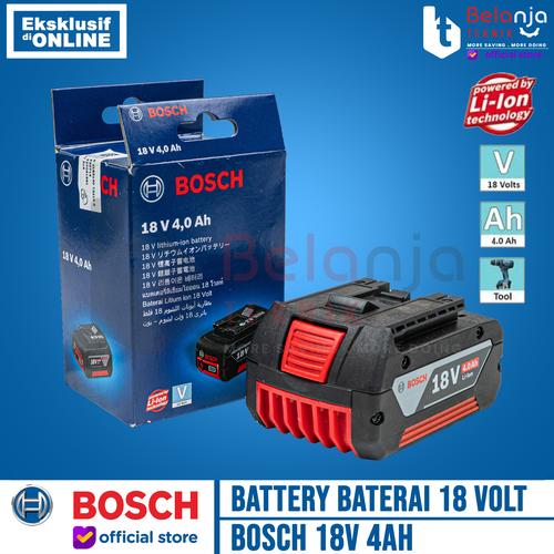 Promo Bosch GBA 18V 4Ah Battery Baterai 18 Volt 4 Ah Cordless Lithium Ion Cicil 0% 3x - Kota ...