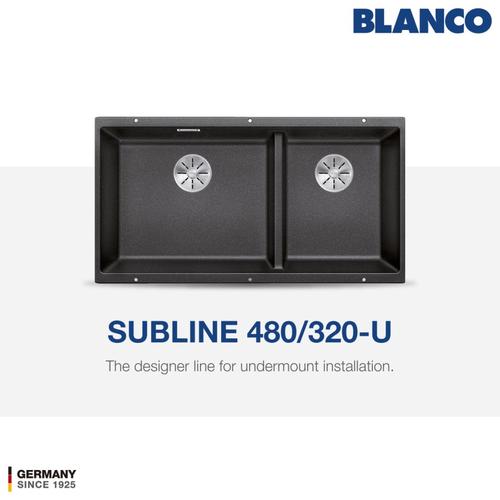 Jual BLANCO Subline 480/320-U Silgranit Sink - Undermount - Putih ...