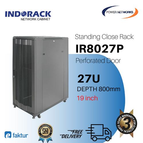 Jual INDORACK CLOSE RACK IR8027P PERFORATED DOOR Rak Server 27U 19inch ...