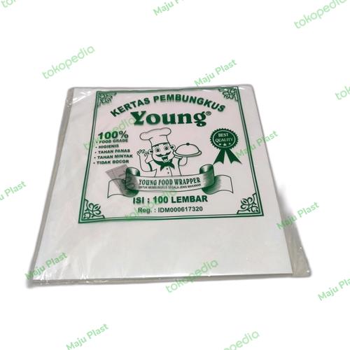 Jual kertas kfc / kertas burger / kebab/kertas pembungkus nasi isi 100 ...