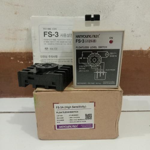 Jual floatless level switch hanyoung FS-3 fs 3 + soket 220v - Kota ...