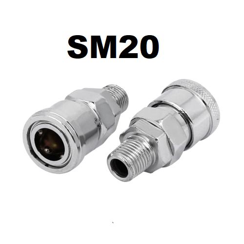 Jual Quick Coupler SM 20 Sambungan Selang Kompresor Recoil Cuk Kopler ...