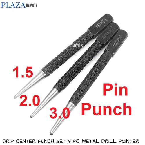 Jual PENANDA TITIK BOR SET ISI 3 PC DRIP IMPACT CENTER PUNCH METAL ...