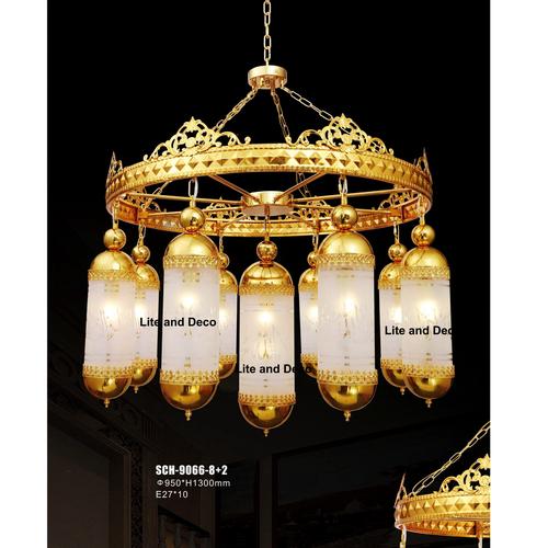 Jual LAMPU GANTUNG CHANDELIER MEWAH GOLD KRISTAL TABUNG 10 LAMPU ...