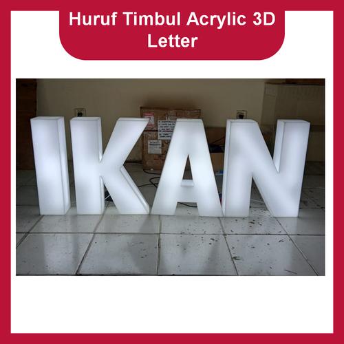 Jual Huruf Timbul Acrylic 3D Letter LED - 15cm, Tanpa Lampu - Kota ...