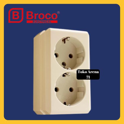 Jual BROCO STOP KONTAK OUTBOW 2 Gang 15420 Stopkontak Broco 2 lubang ...