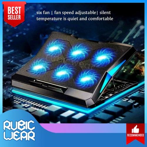 Promo Cooling Pad Laptop Gaming 6 Fan Kipas Pendingin Laptop Kipas ...