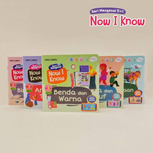 Jual Buku seri mengenal angka, huruf, benda Now I Know isi 5 buku ...