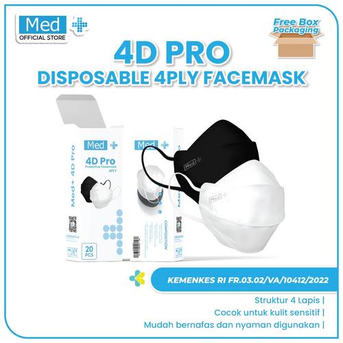 Promo Med+ Masker 4D PRO 20 Pcs / 4 Ply Evo Disposable Face Mask ...