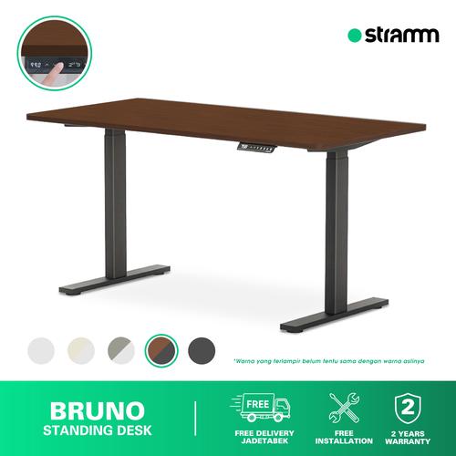 Promo Meja Kerja Adjustable Standing Desk Stramm Bruno SF - White Matte ...