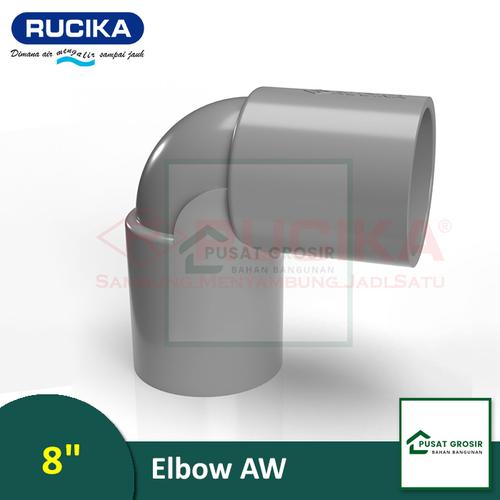 Jual Fitting Pipa Rucika Elbow 8" AW Fitting Rucika Knee 8" AW (1 dus ...