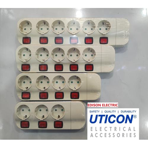 Jual UTICON Stop Kontak/StopKontak Terminal Kuningan 3 4 5 6 Lubang SAKLAR - 4LUBANG - Kota ...