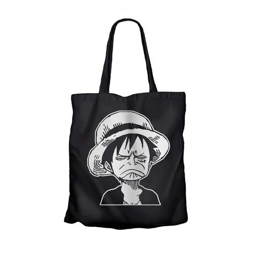 Jual Tote bag anime LUFFY FROWN - ONE PIECE 100% canvas - Hitam ...