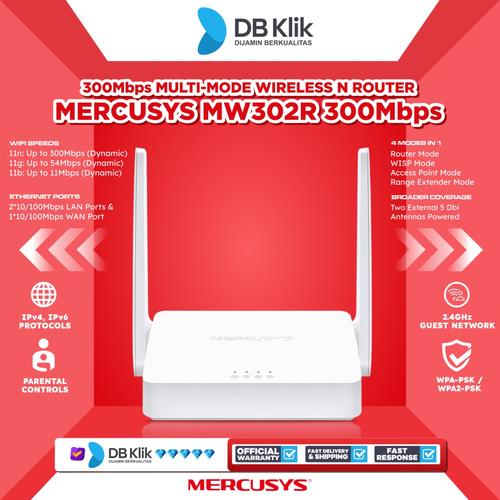 Jual Router Wireless MERCUSYS MW302R 300Mbps Multi-Mode - Mercusys ...