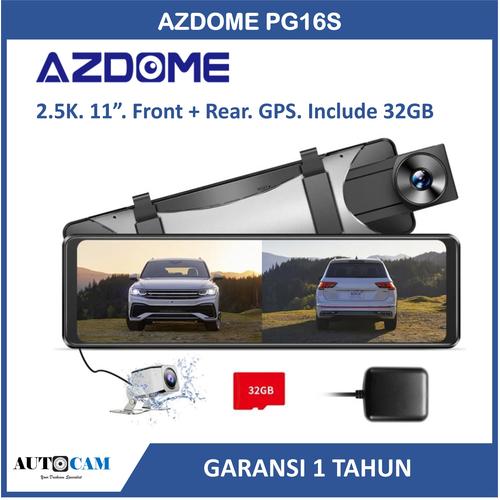 Jual AZDOME PG16S 2.5K 11" Mirror Dash Camera GPS Kamera Mobil GARANSI ...