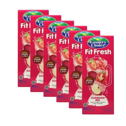 Jual Country Choice Fit Fresh Guardian Red Minuman Jus Buah 250ml Isi 6 ...