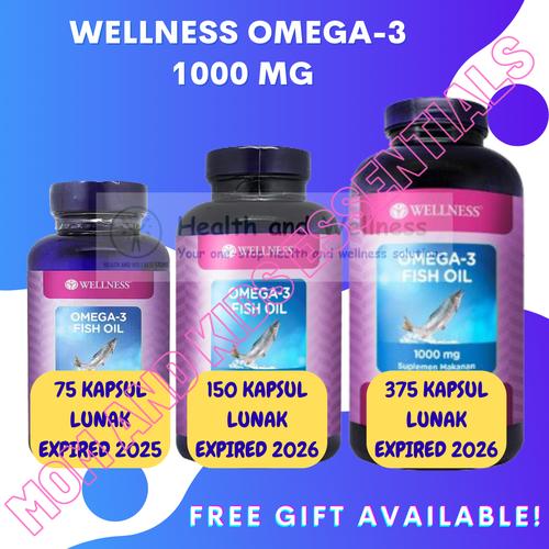 Jual WELLNESS OMEGA 3 OMEGA-3 75 150 375 SOFTGELS KAPSUL LUNAK MINYAK ...