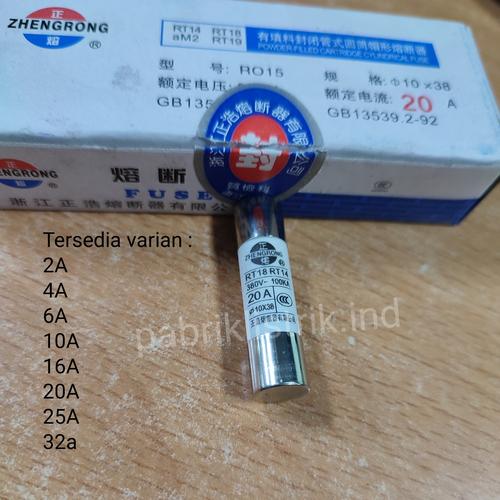 Jual Fuse sekring keramik 10 x 38 10x38 mm RT18 RT14 Zhengrong - 25A ...