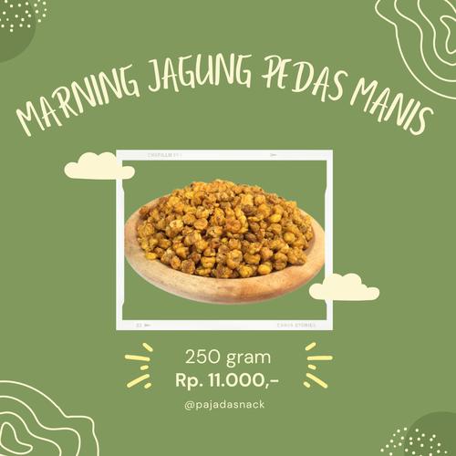 Jual marning jagung pedas manis / jagung pedas manis renyah - 250 gram ...