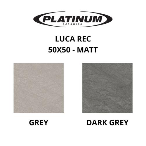 Jual LUCA REC MATT UK.50X50 DINDING LANTAI KERAMIK PLATINUM - GREY ...