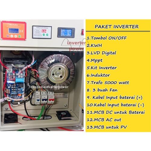 Jual Box panel inverter 32 mosfet paket lengkap trafo 5000W pure sine wave - 48v, Tanpa MPPT ...