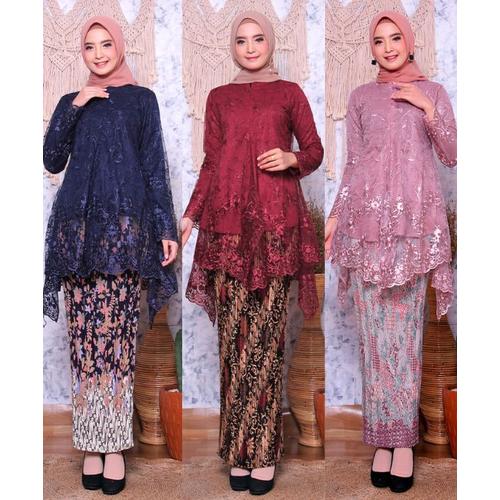 Promo Kebaya Modern Kebaya Tunik Kebaya Muslim Bahan Tulle Full Furing ...