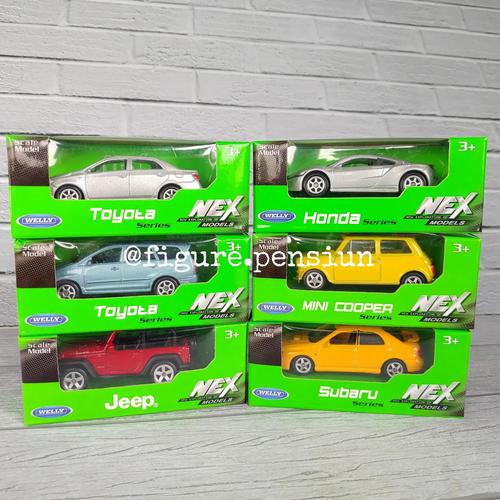 Jual WELLY DIECAST HONDA TOYOTA SUBARU JEEP MINI COOPER MODELS SCALE 1: ...