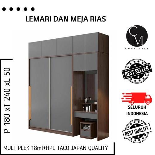 Jual Lemari pakaian minimalis/lemari baju minimalis/lemari meja rias ...