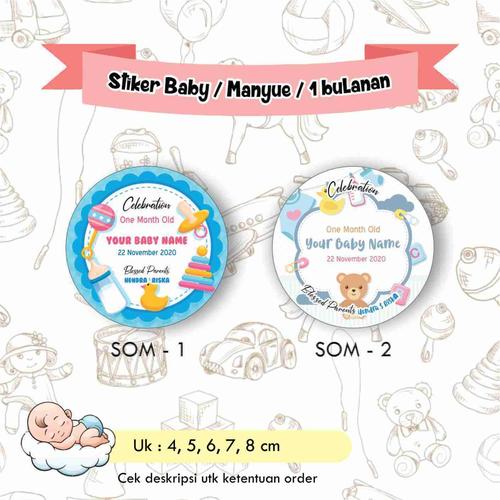 Jual Stiker Baby / Stiker Manyue / Stiker one month / Stiker 1 bulanan ...