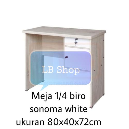 Promo Meja 1/4 biro/Meja kasir/Meja kantoran/Meja komputer - Putih ...