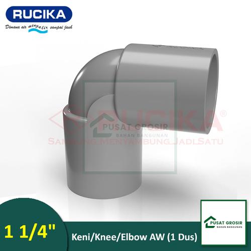 Jual Fitting Rucika Keni/Knee 1 1/4" AW Fitting Elbow 1 1/4inch AW (1 ...