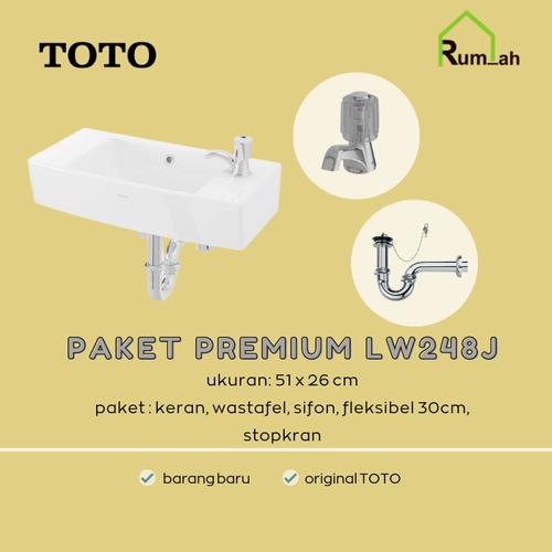 Jual WASTAFEL GANTUNG KOTAK LW248J TOTO / WASHTAFEL KECIL TOTO BODY ...