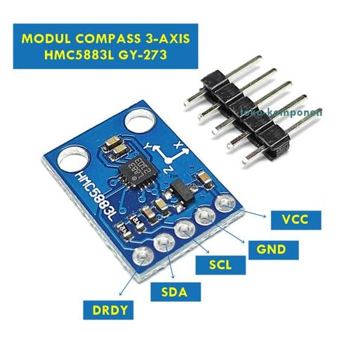 Jual GY-273 HMC5883L MODULE SENSOR MAGNETOMETER COMPASS TRIPLE AXIS X.Y ...