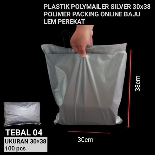 Jual Polymailer 30x38 SILVER Amplop Lem Plastik Baju Packing Online Shop - Kota Surabaya ...