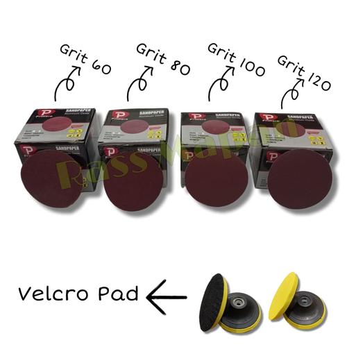 Jual Tatakan Amplas Bulat Gerinda Tangan Velcro Pad 4" Inch BUKAN ROLL ...