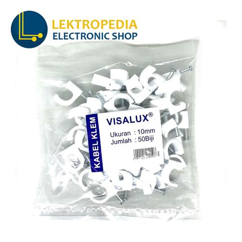 Jual Klem 10mm isi 50 pcs Kabel Clip no 10 mm Paku Beton Listrik Klip ...