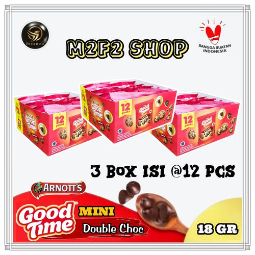 Jual Good Time MINI Double Choco Cips Cookies | Kukis Cokelat 18 gr (3 ...