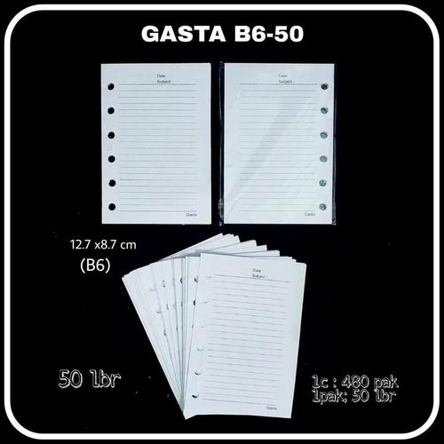 Jual KERTAS BINDER 6 LUBANG B6 GARIS KECIL ISI ULANG MAP BUKU RING ...
