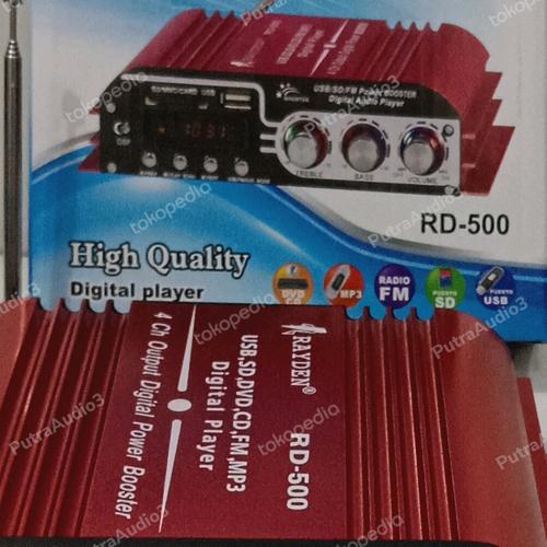 Jual power amplifier mini RAYDEN RD-500 digital player 4 chanel USB ...