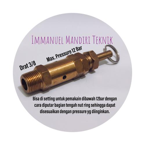 Jual Safety valve 12 bar 3/8 / Safety valve kompressor 3/8 12 bar ...
