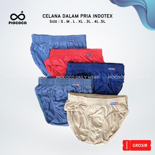 Jual GROSIR 12PCS Celana Dalam Pria Indotex CD Cowok Dewasa Katun Lusinan - M Anak, 6 Pcs - Kota ...
