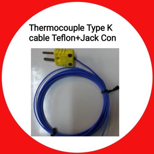 Jual Thermocouple Type K Cable Teflon 2X0,6mm +jack connector - Jakarta ...