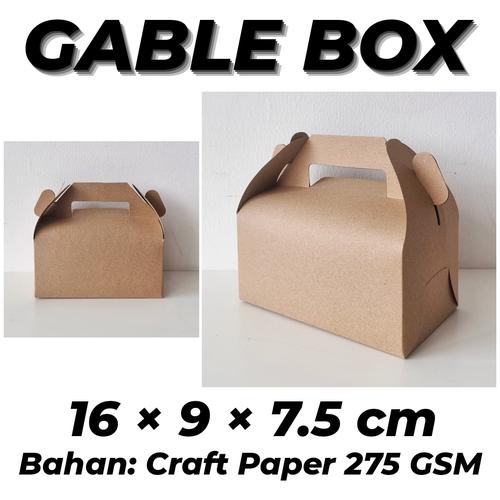 Jual GABLE BOX 16x9x7.5 / BOX HAMPERS SOUVENIR / SNACK BOX / BOX HANDLE ...